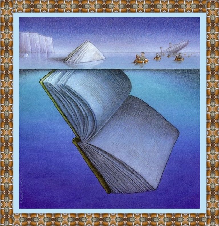 Solve Books are the Tip of the Iceberg for Adventure jigsaw puzzle online with 169 pieces