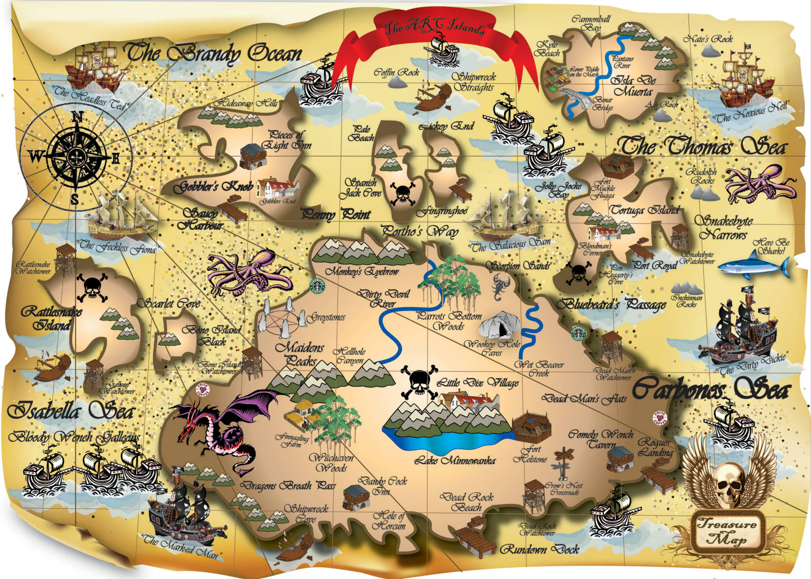 Solve Treasure Map jigsaw puzzle online with 315 pieces