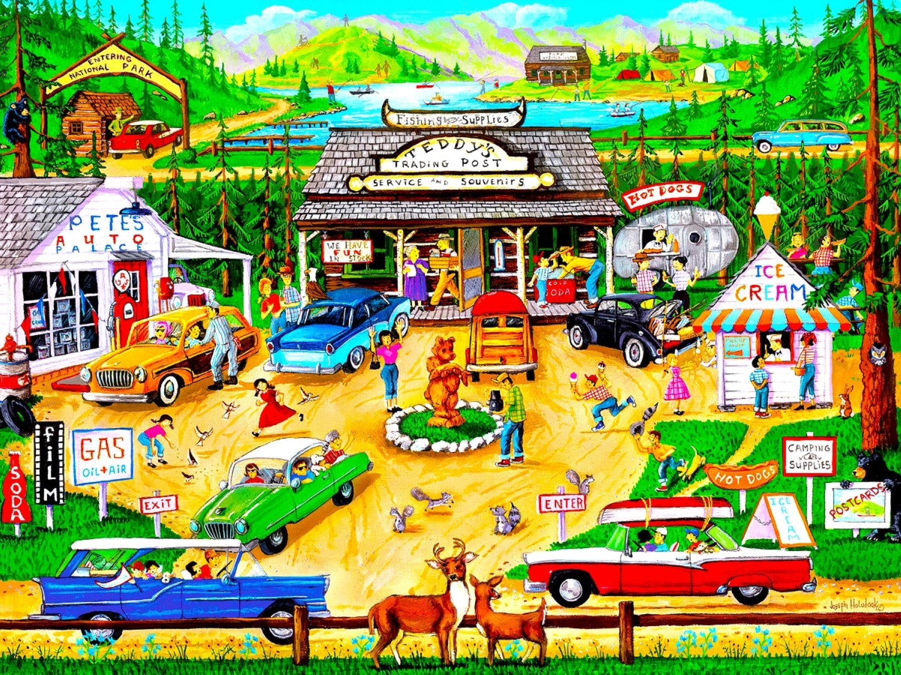 Solve Teddy's Trading Post jigsaw puzzle online with 130 pieces
