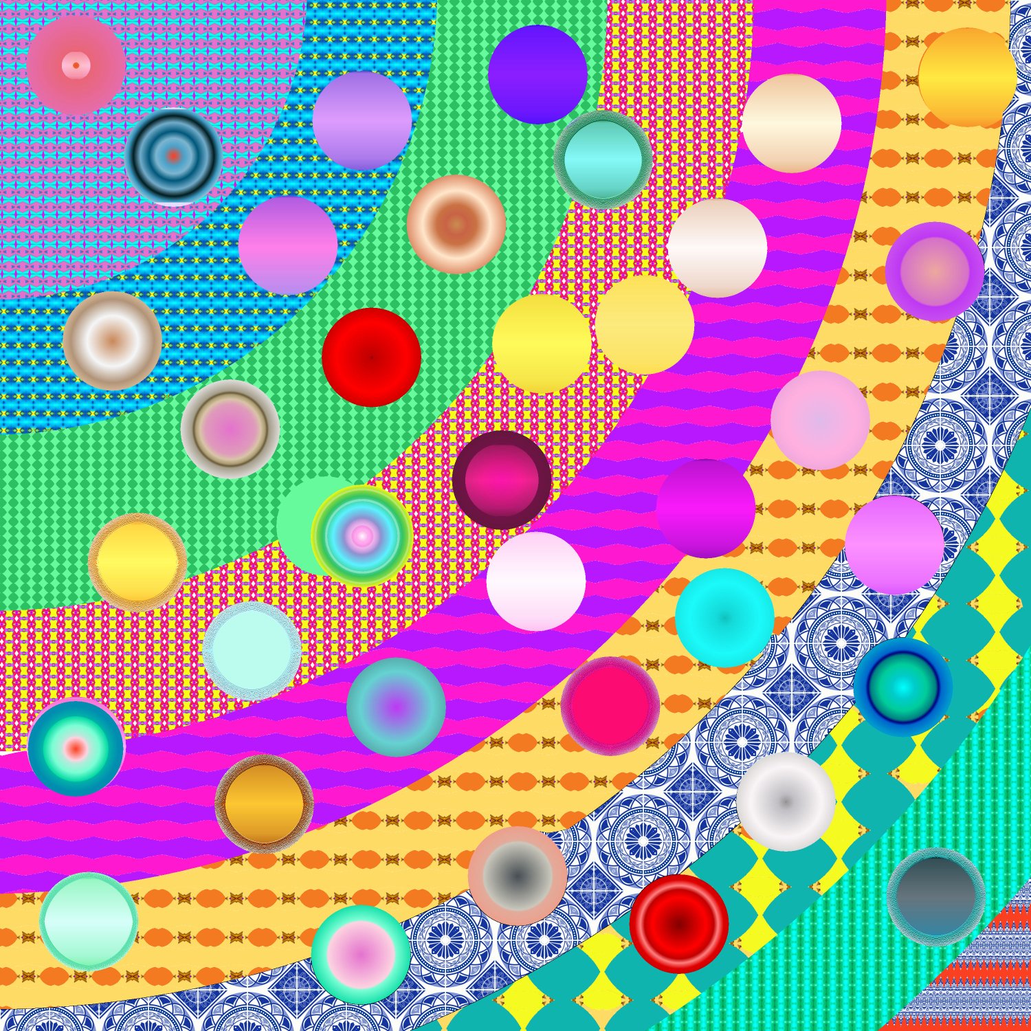 Solve HOVERING CIRCLES jigsaw puzzle online with 100 pieces