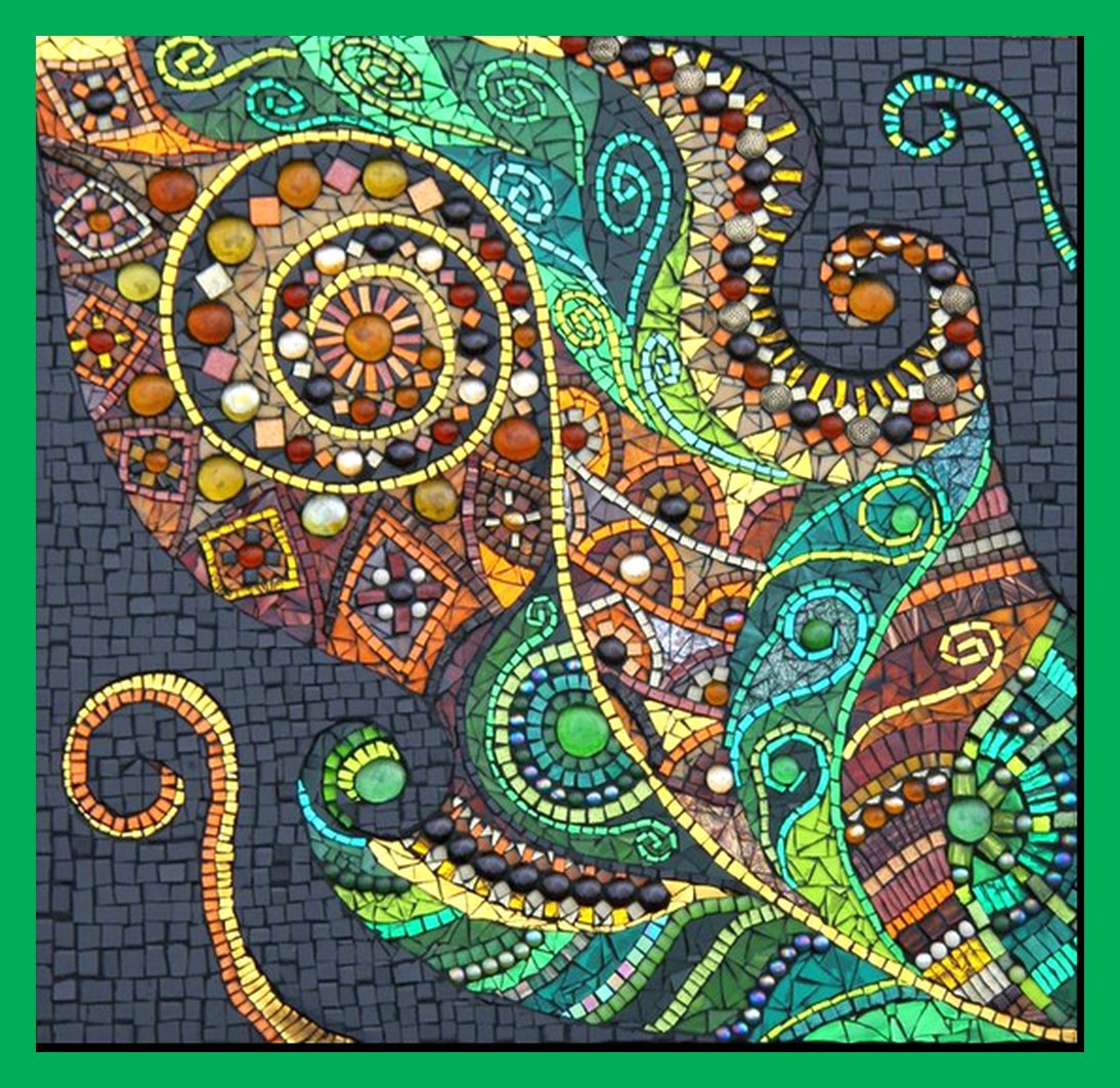 Solve Mozaic art creation jigsaw puzzle online with 49 pieces