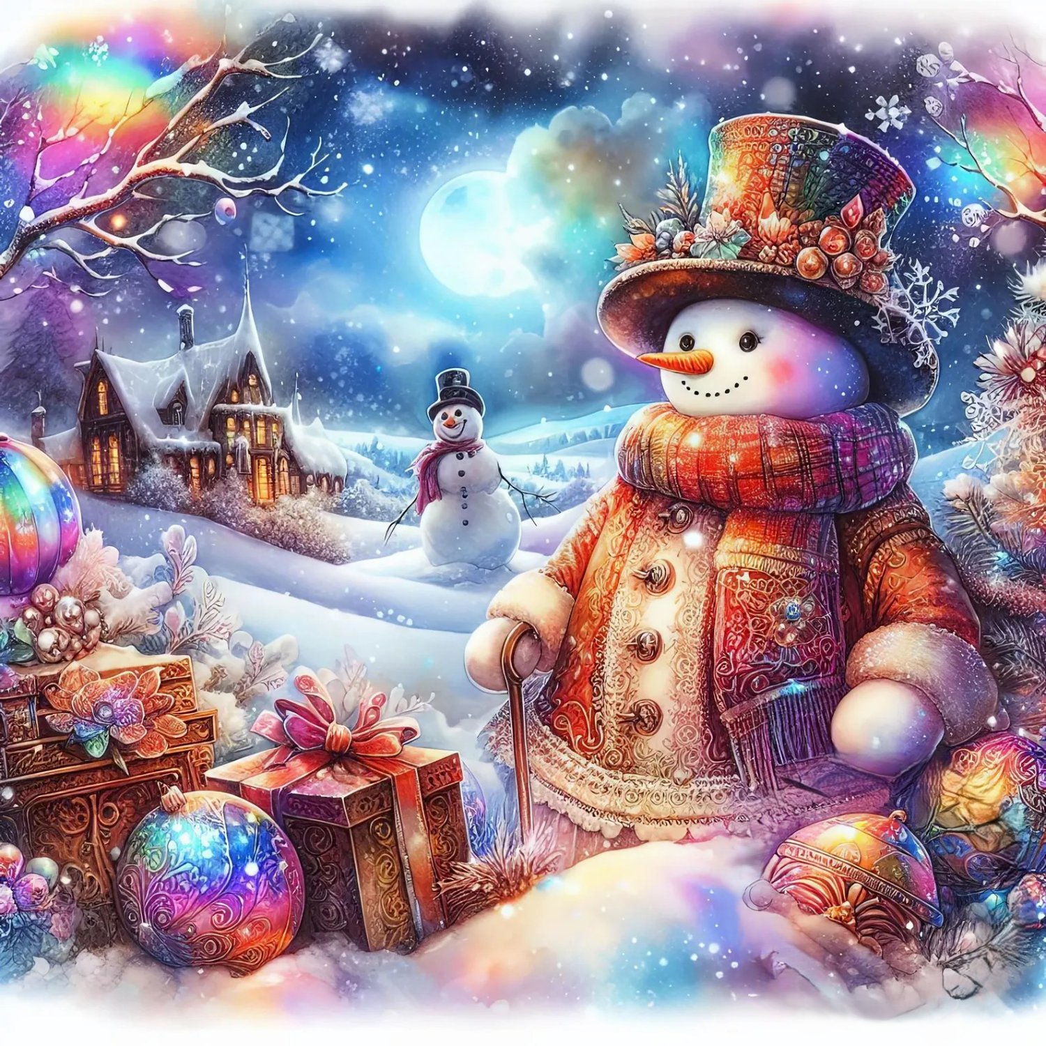 Solve Snowman 4 jigsaw puzzle online with 81 pieces