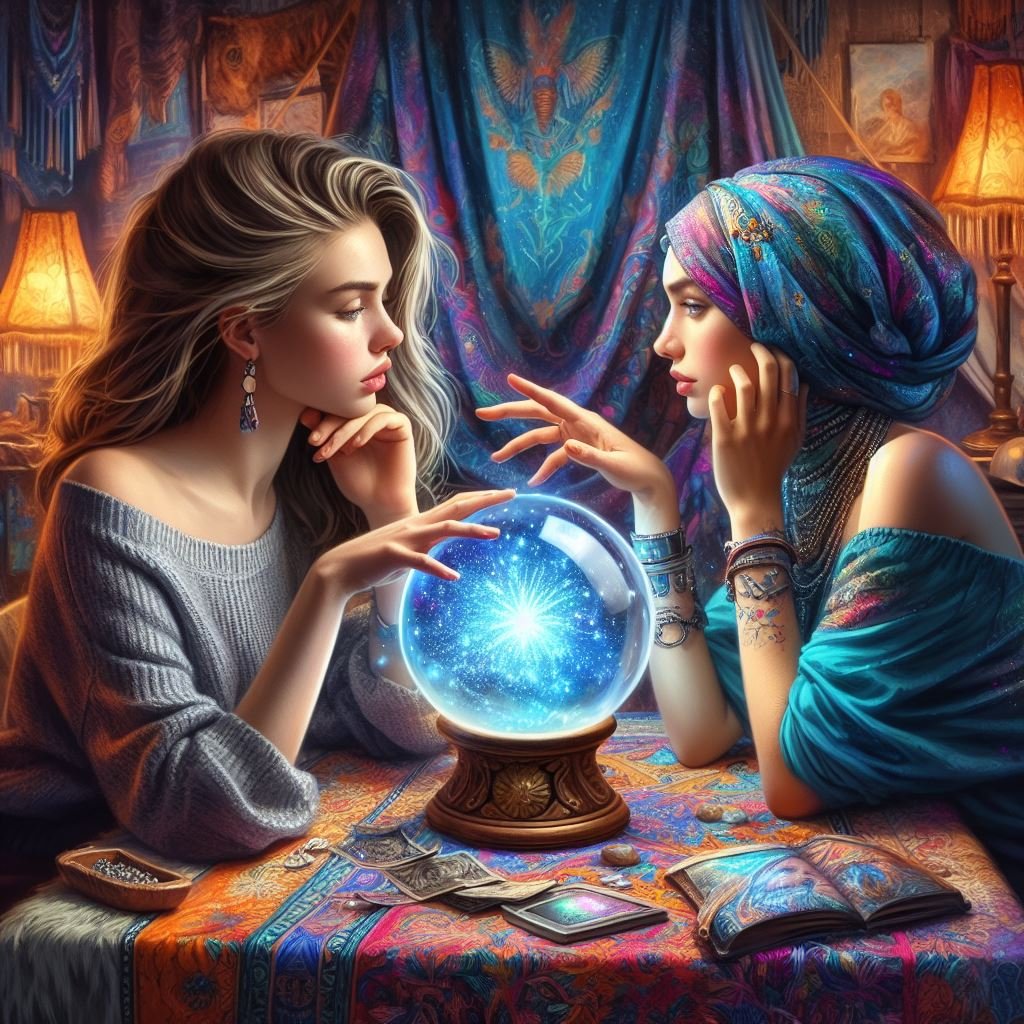 Solve Fortune Teller (resizable 9 to 306 pieces) jigsaw puzzle online ...
