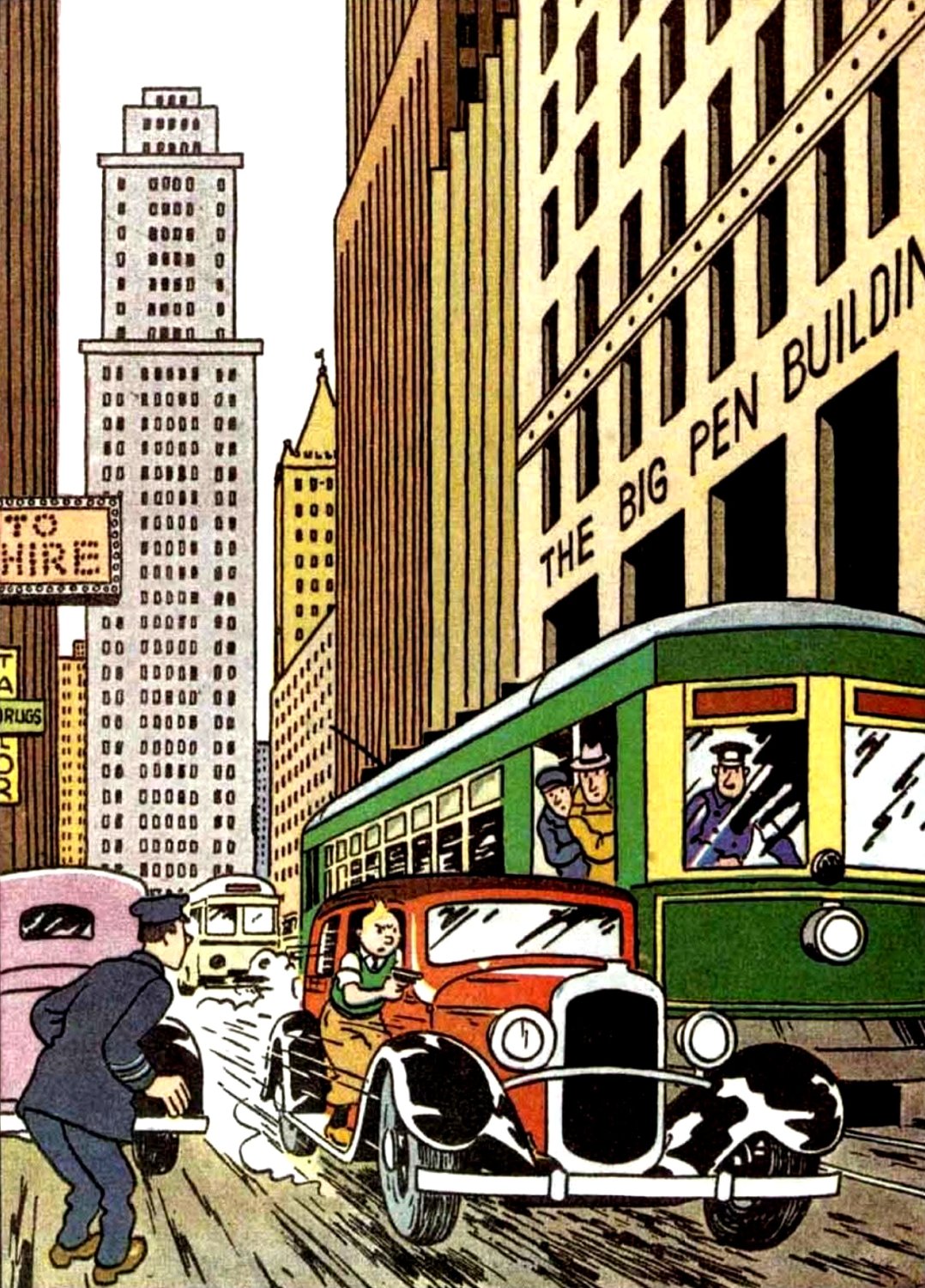 Solve Chasing Gangsters In Chicago jigsaw puzzle online with 70 pieces