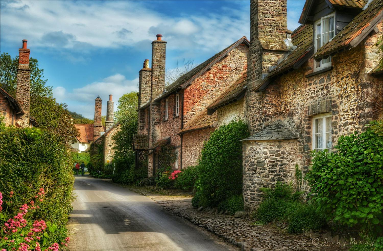 Solve Bossington. Somerset. UK. jigsaw puzzle online with 96 pieces