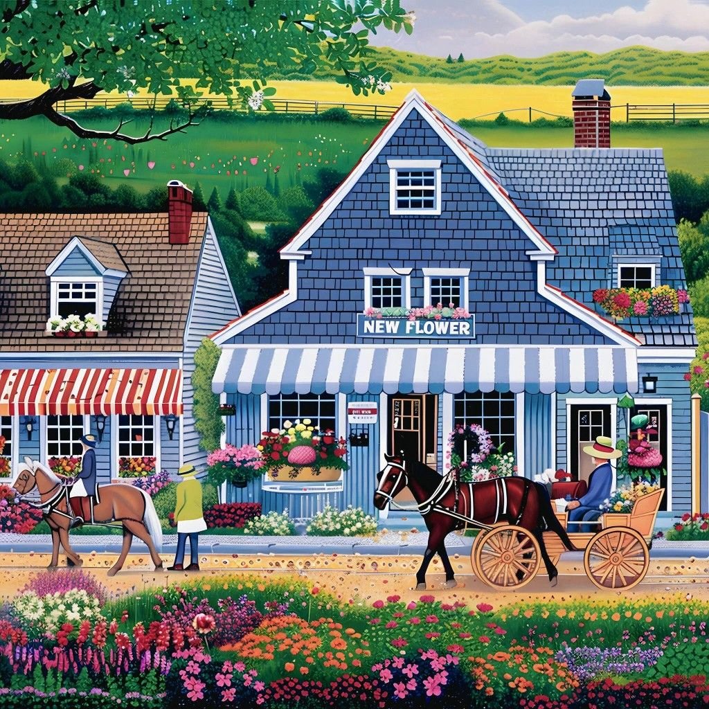 Solve PUZZLE - Flower Shop jigsaw puzzle online with 144 pieces