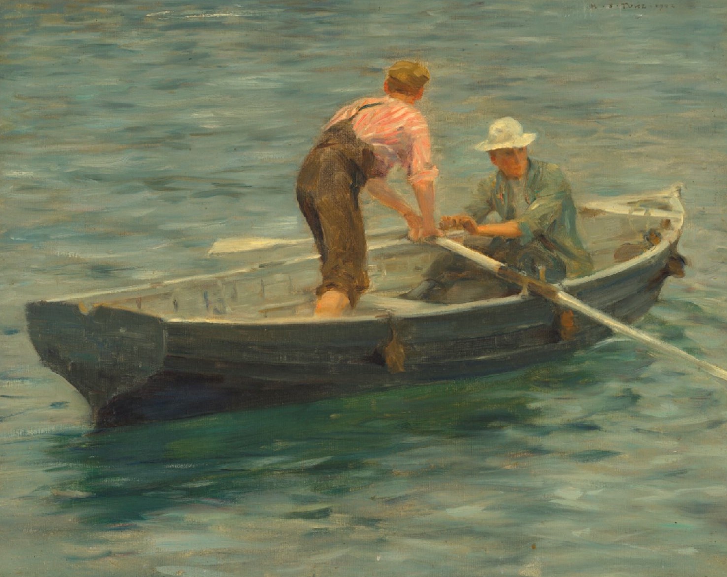 Solve Henry Scott Tuke (British, 1858–1929), Going Ashore for the ...