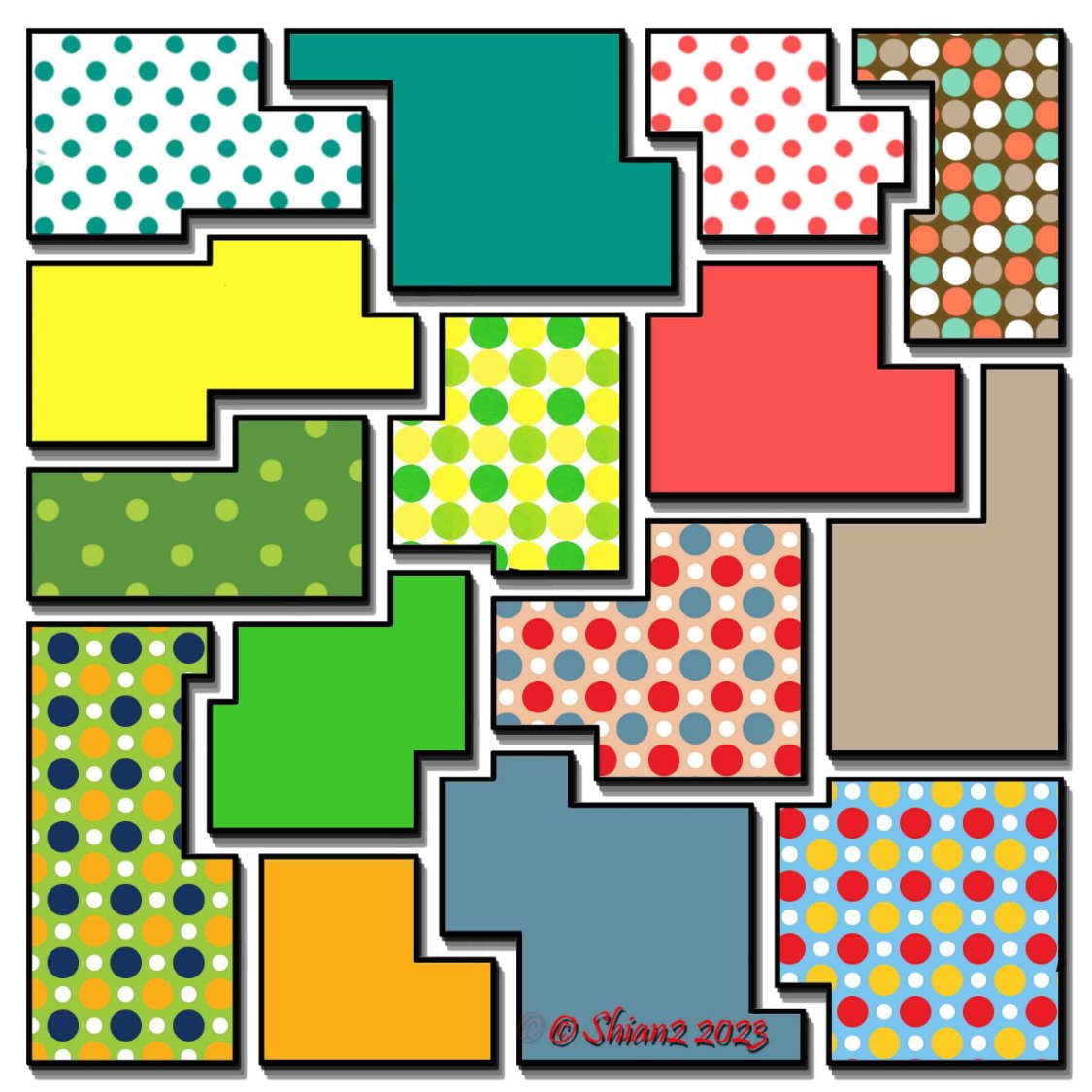 Solve Spotty Patches jigsaw puzzle online with 16 pieces