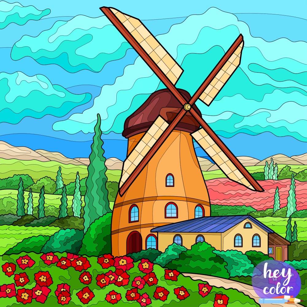 Solve Windmill jigsaw puzzle online with 225 pieces