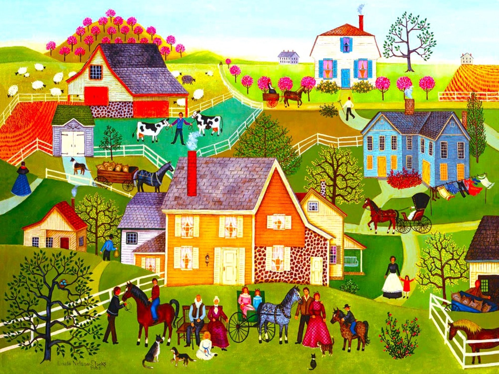 Solve Yellow House jigsaw puzzle online with 594 pieces