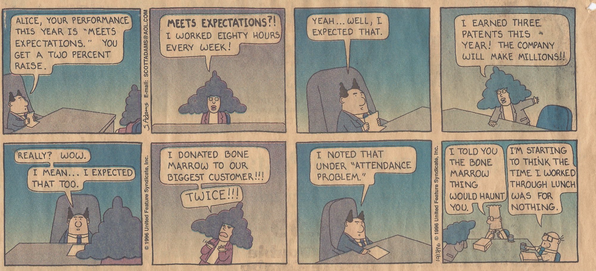 Solve Dilbert jigsaw puzzle online with 136 pieces