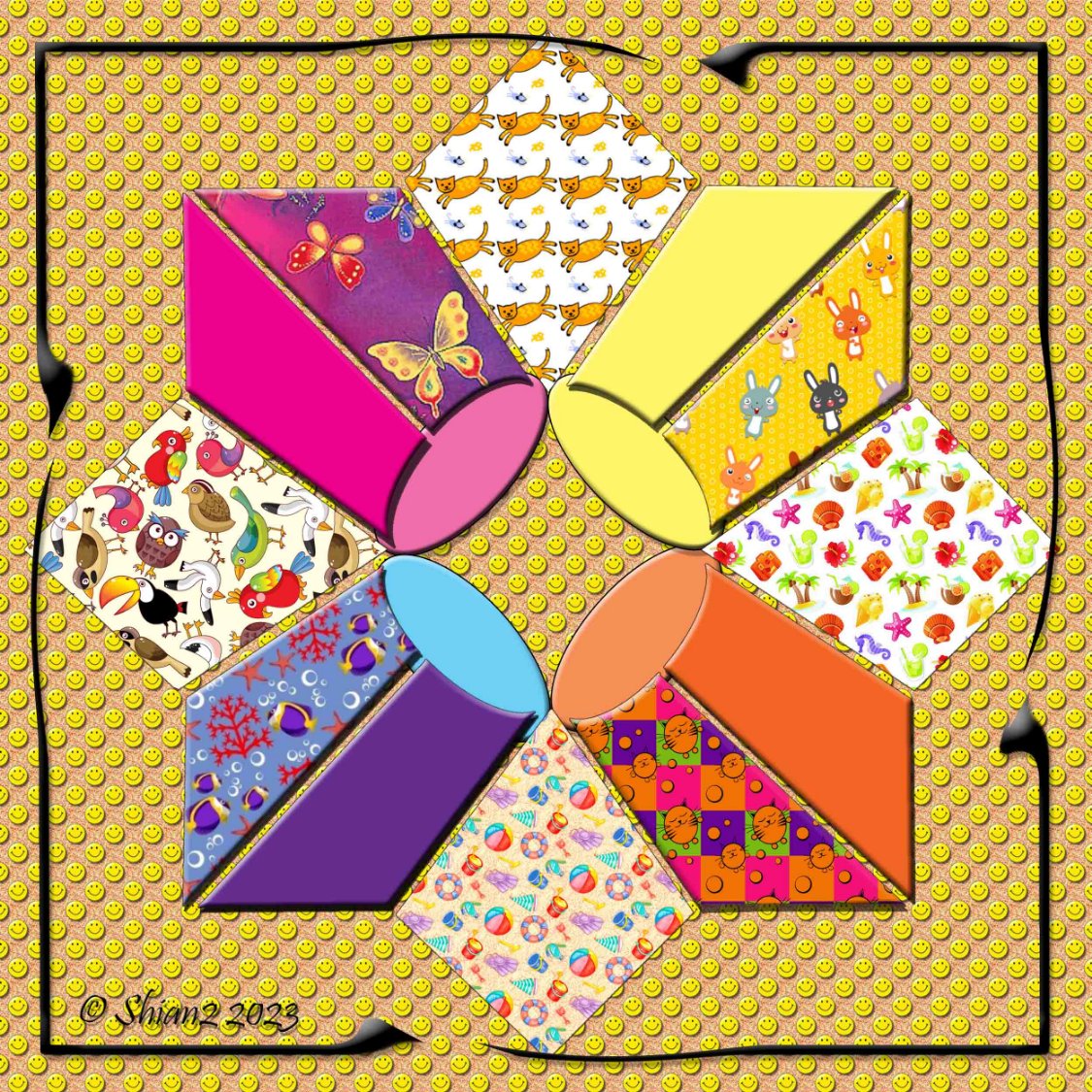 Solve Shapes jigsaw puzzle online with 16 pieces