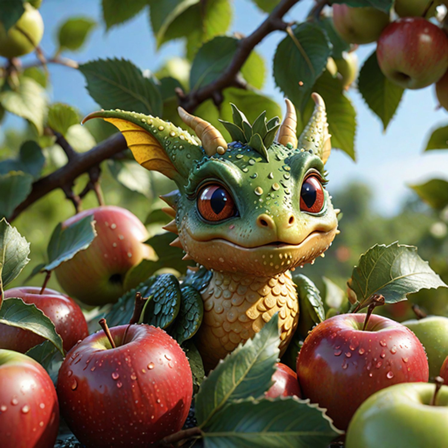 Solve Apple Dragon jigsaw puzzle online with 506 pieces