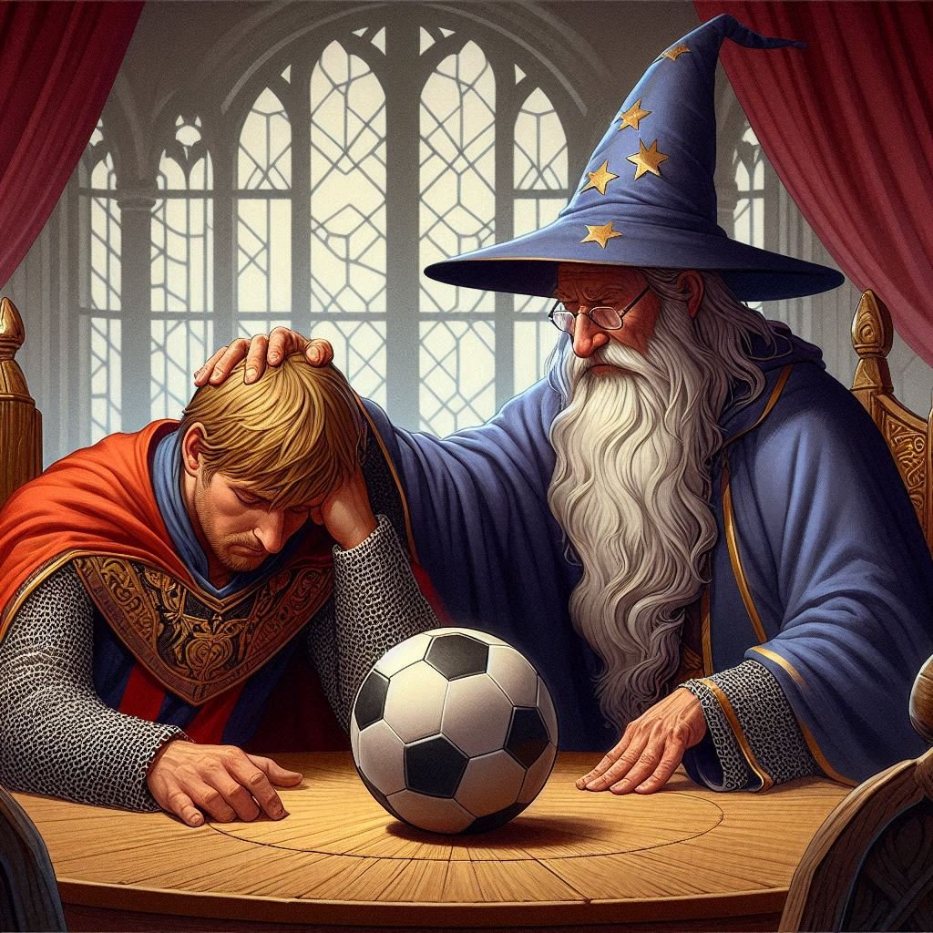 Solve King Arthur and Merlin jigsaw puzzle online with 121 pieces