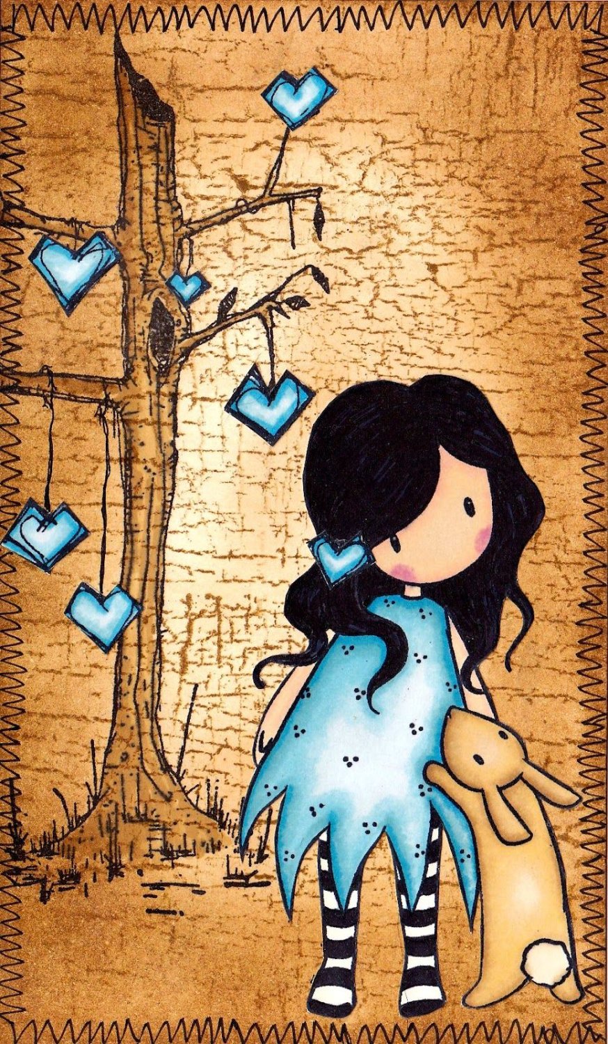 Solve girl loves hare jigsaw puzzle online with 104 pieces