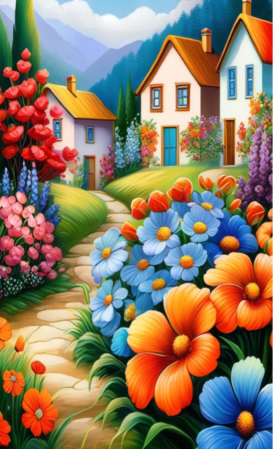 Solve Just Up the Walkway jigsaw puzzle online with 84 pieces