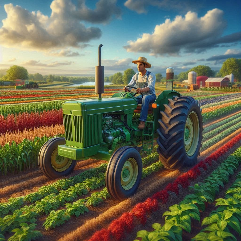 Solve Tractor jigsaw puzzle online with 49 pieces