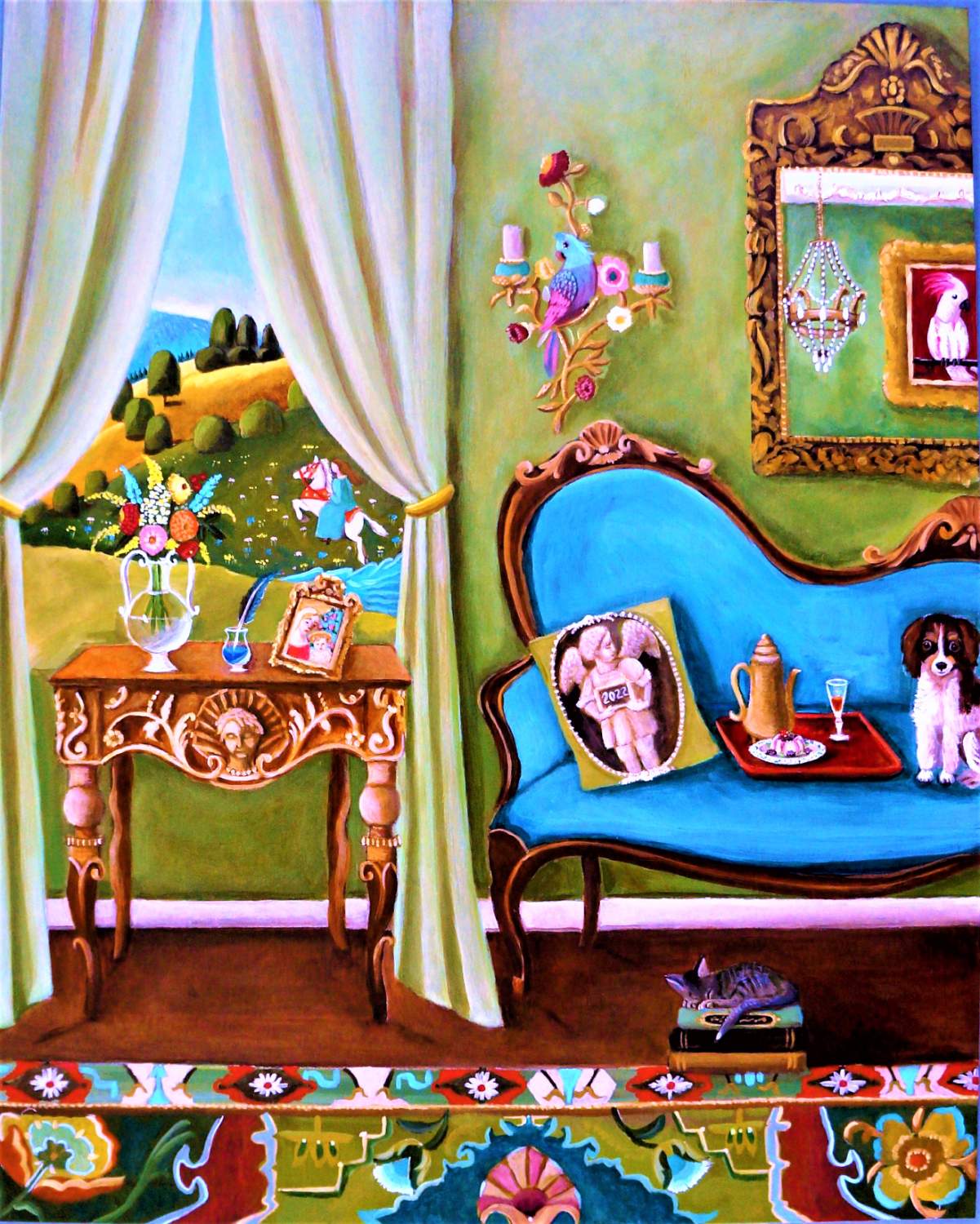 Solve Riding Horseback jigsaw puzzle online with 550 pieces