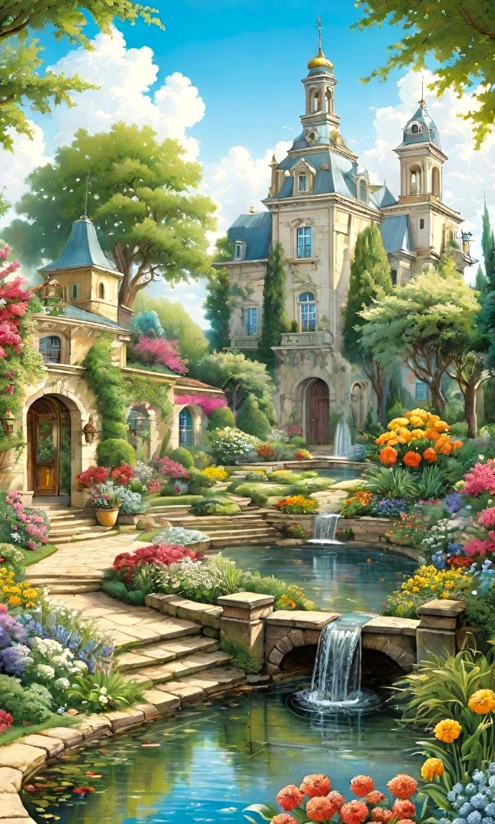 Solve Well Landscaped Mansion Estate..... jigsaw puzzle online with 24 ...