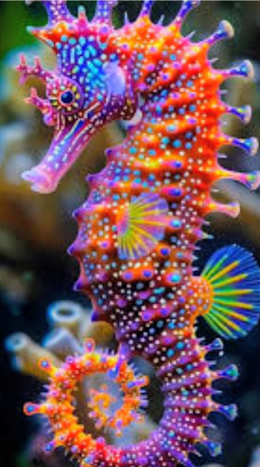 Solve Beautiful seahorse... jigsaw puzzle online with 120 pieces