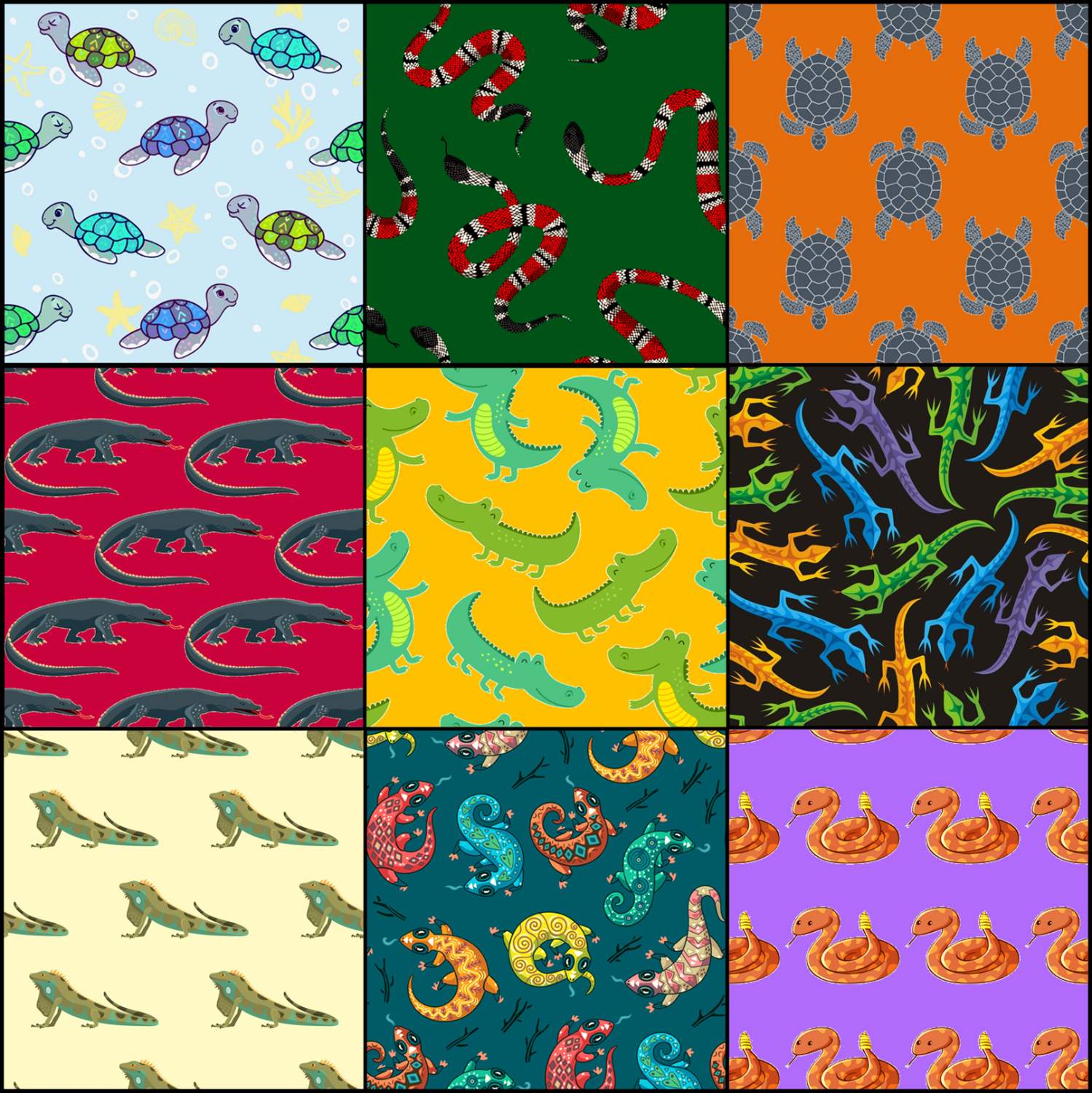 Solve Reptile patterns jigsaw puzzle online with 225 pieces