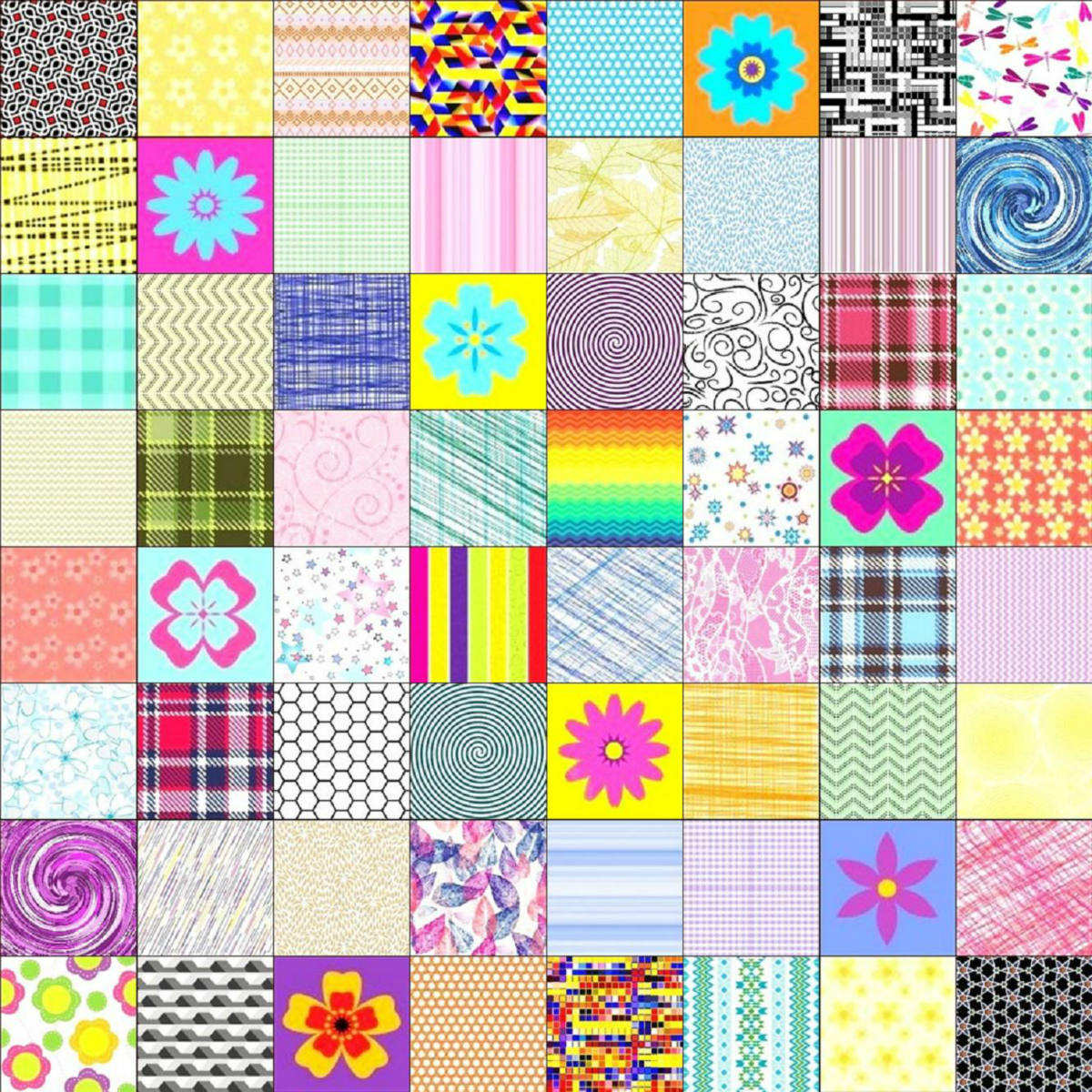 Solve Flowers and patterns jigsaw puzzle online with 361 pieces
