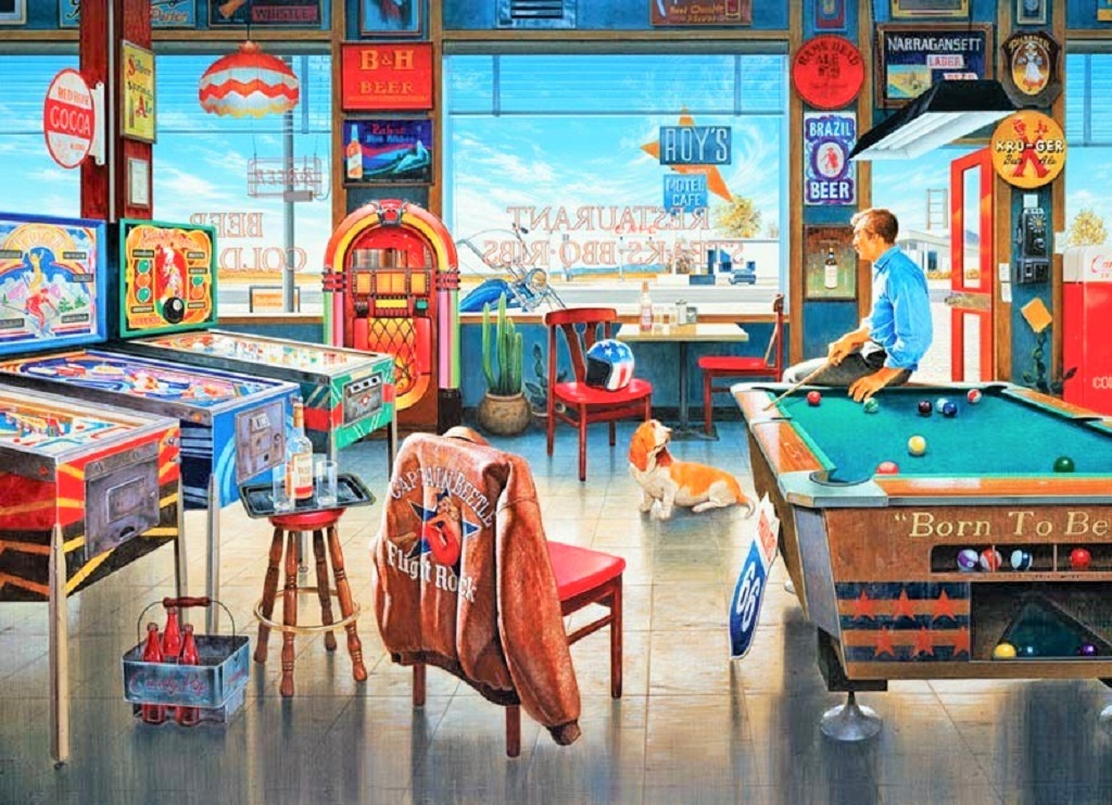 Solve Billiards Room jigsaw puzzle online with 88 pieces