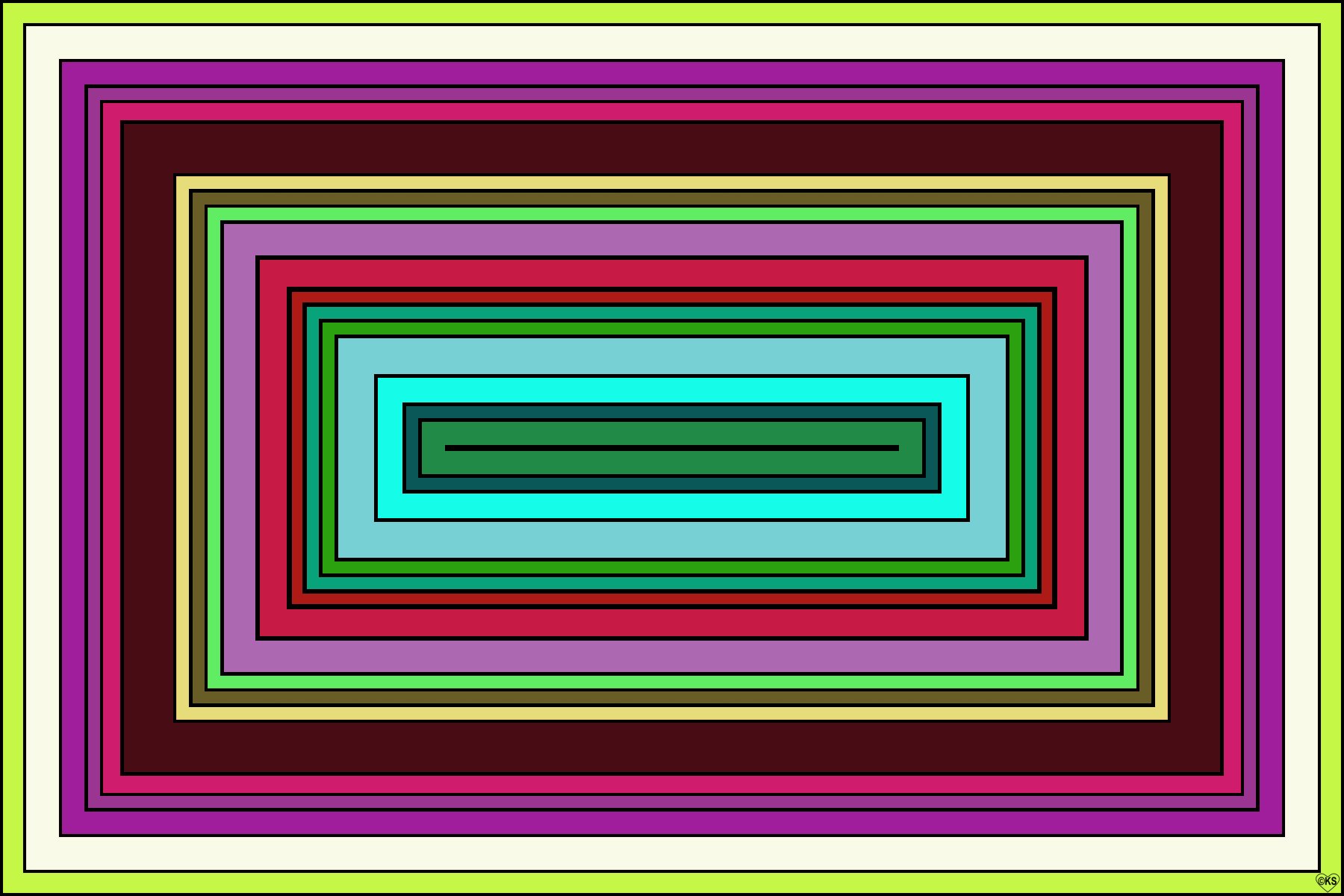 Solve Concentric Rectangles!! ~ M jigsaw puzzle online with 96 pieces