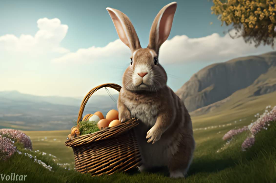 Solve Big Easter Bunny jigsaw puzzle online with 15 pieces