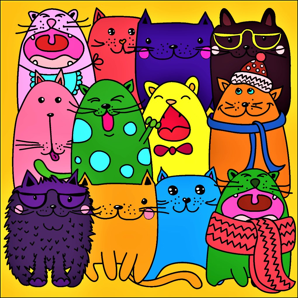 Solve Cats jigsaw puzzle online with 81 pieces