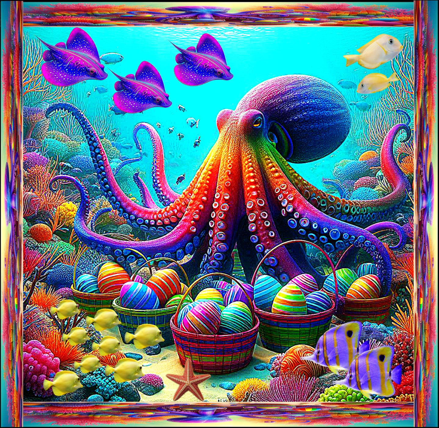 Solve AI Octopus and Eggs II = resize to 552 jigsaw puzzle online with ...