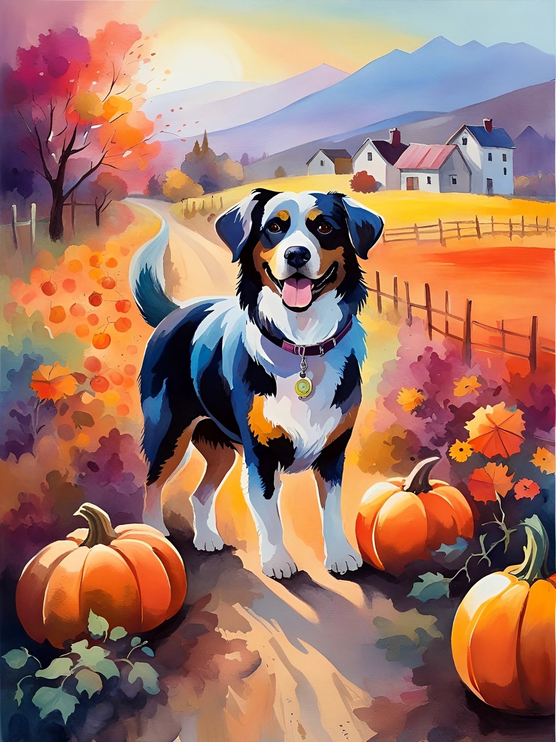 Solve Fall Farm with Dog and Pumpkins, resize 12 to 500 pieces jigsaw ...