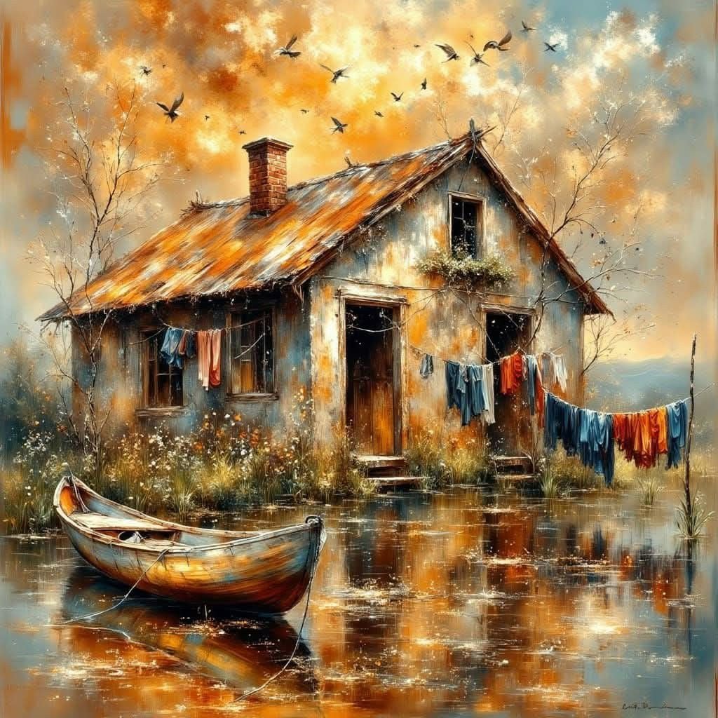 Solve House by the lake (the number of pieces can be changed from 9 to 306) jigsaw puzzle online ...