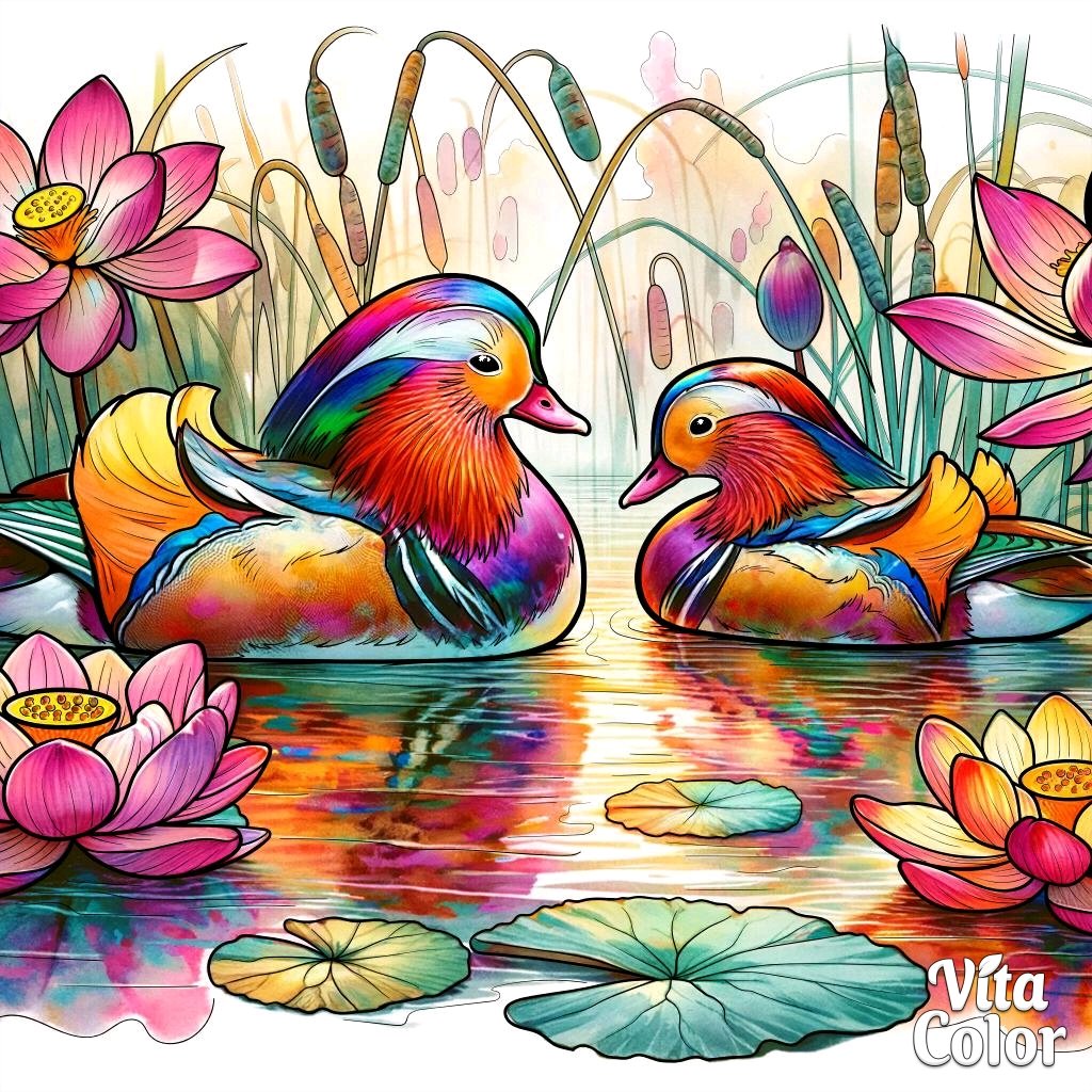 Solve Colorful floaters . . . . . jigsaw puzzle online with 16 pieces