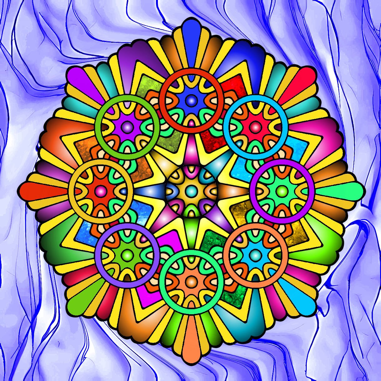 Jigsaw Puzzle | 64 pieces | Mandala J 08 10 2024 (2) | Jigidi