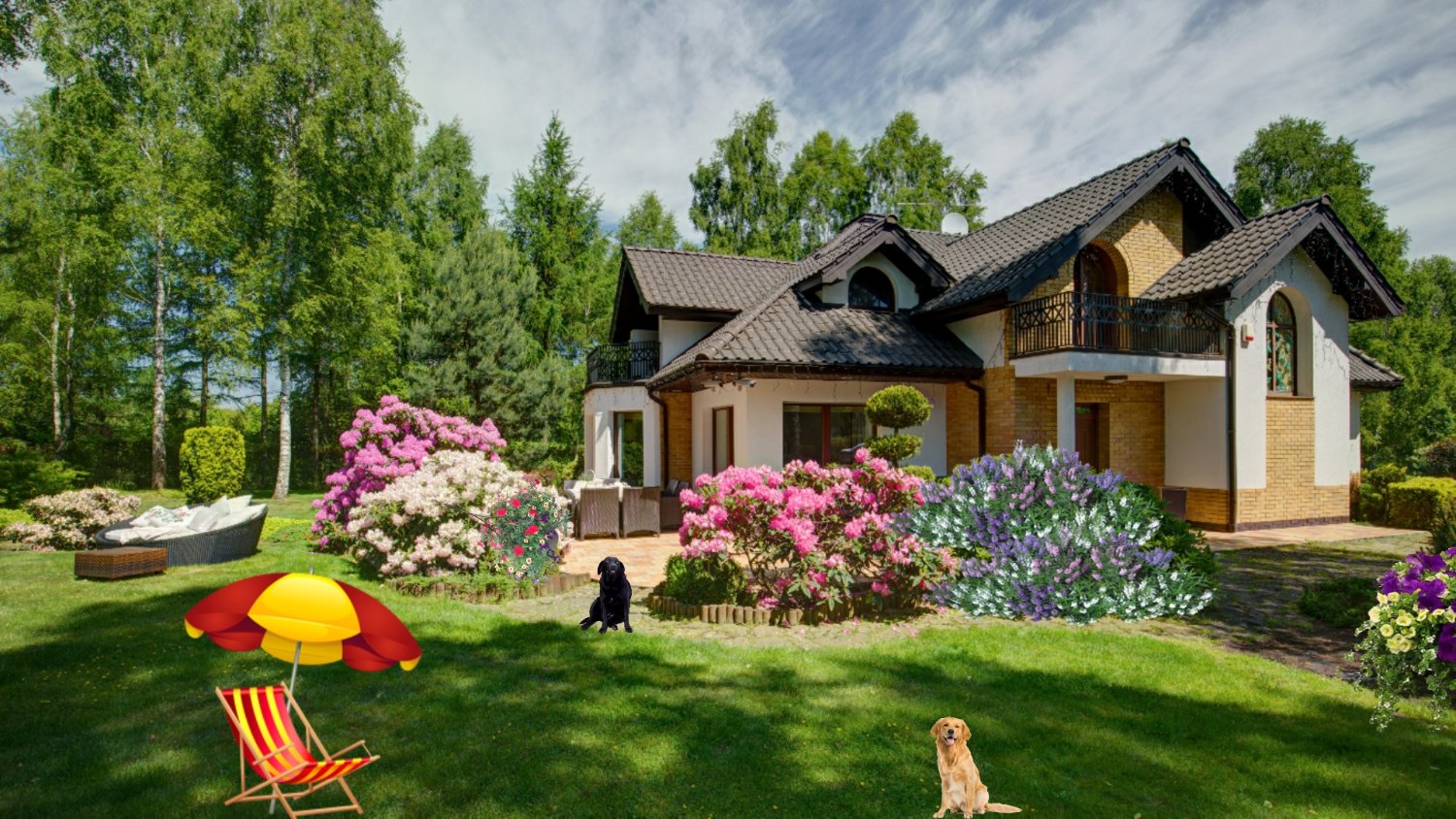 Solve Country Cottage jigsaw puzzle online with 28 pieces