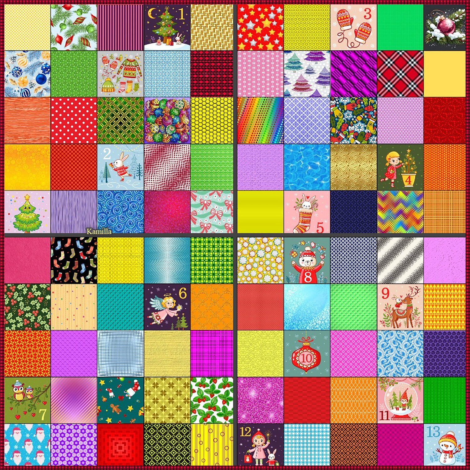 Solve Christmas collage jigsaw puzzle online with 81 pieces