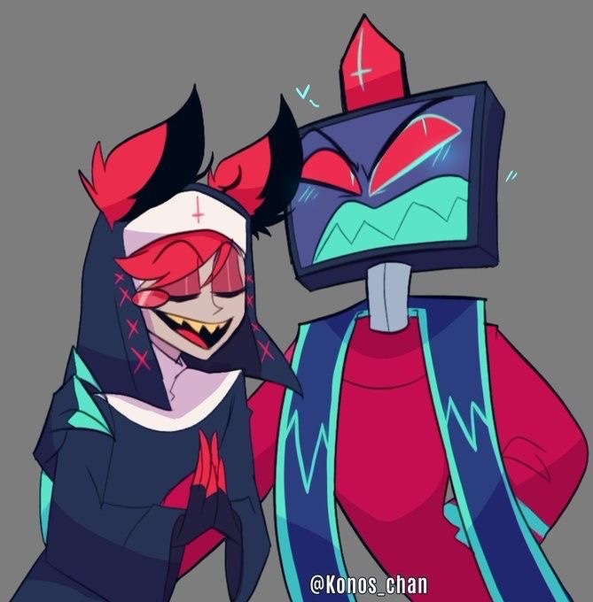 Solve Nun Alastor & Priest Vox // Hazbin Hotel jigsaw puzzle online ...