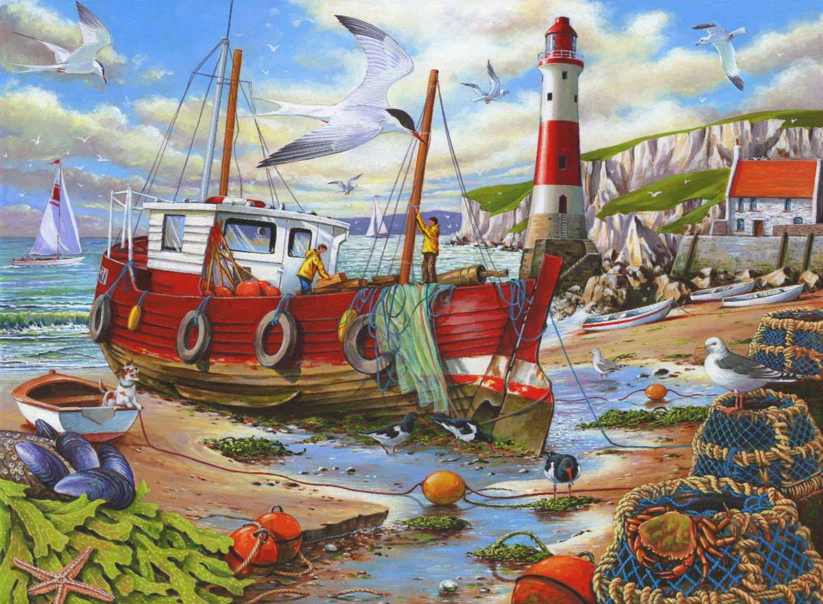 Solve Keith Stapleton painting jigsaw puzzle online with 88 pieces