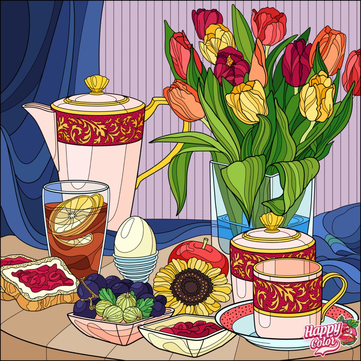 Solve Afternoon Tea jigsaw puzzle online with 225 pieces