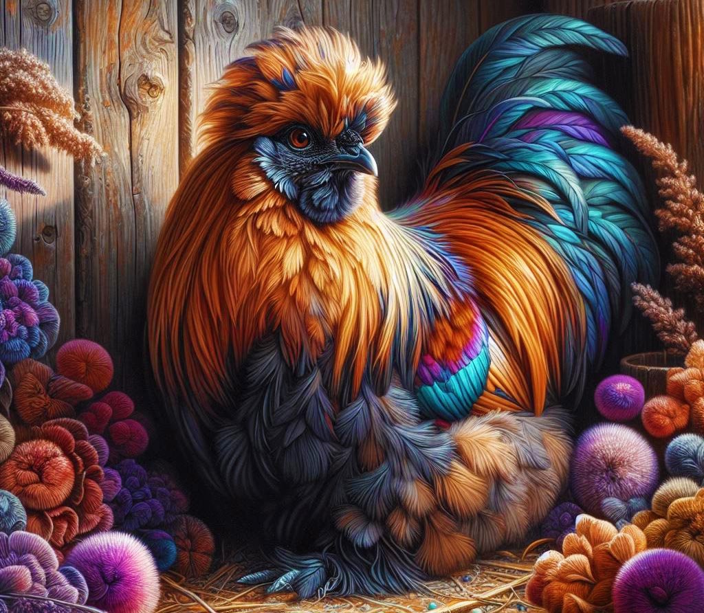 Solve beautiful Silkie Chicken jigsaw puzzle online with 72 pieces