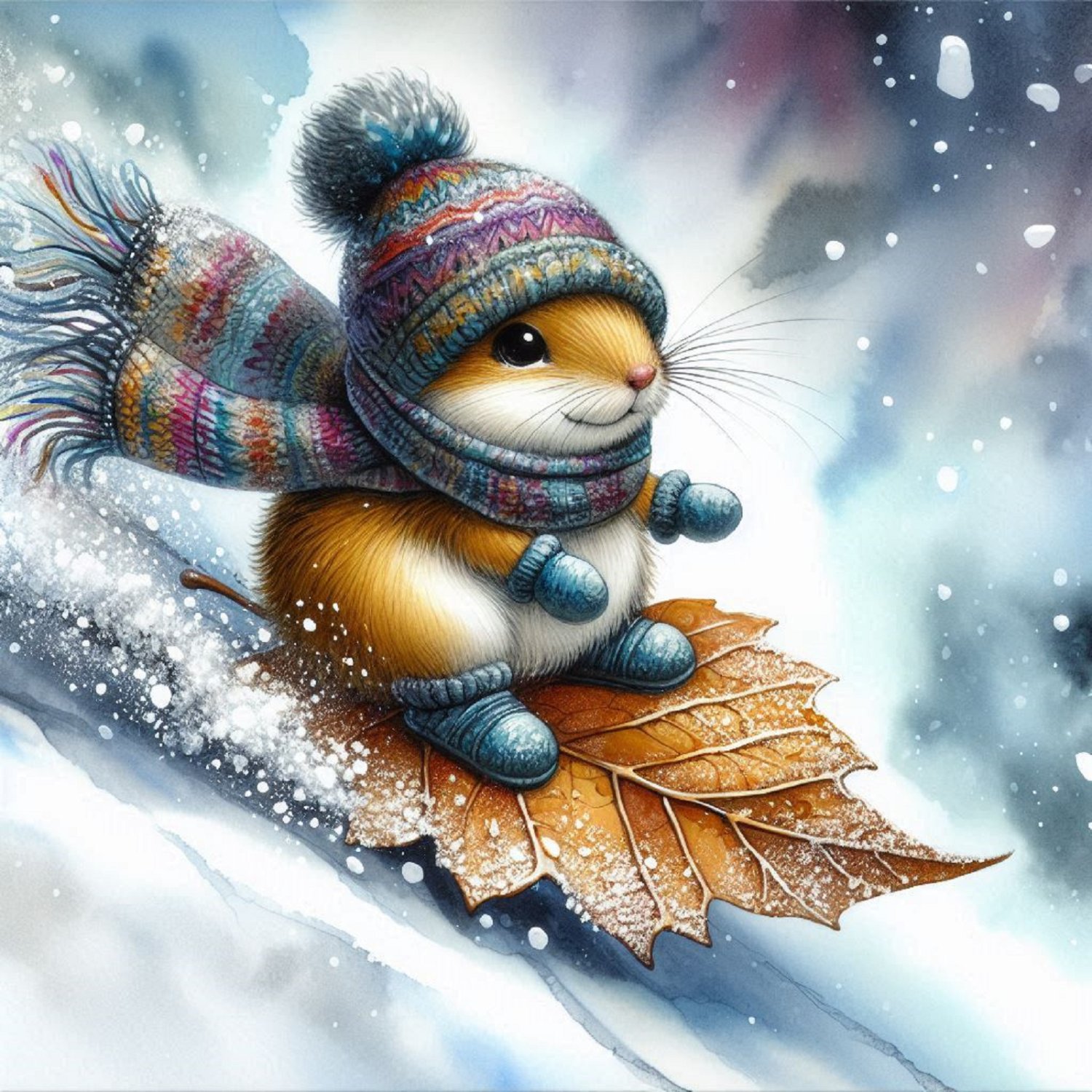 Solve Sledding (resizable) jigsaw puzzle online with 121 pieces