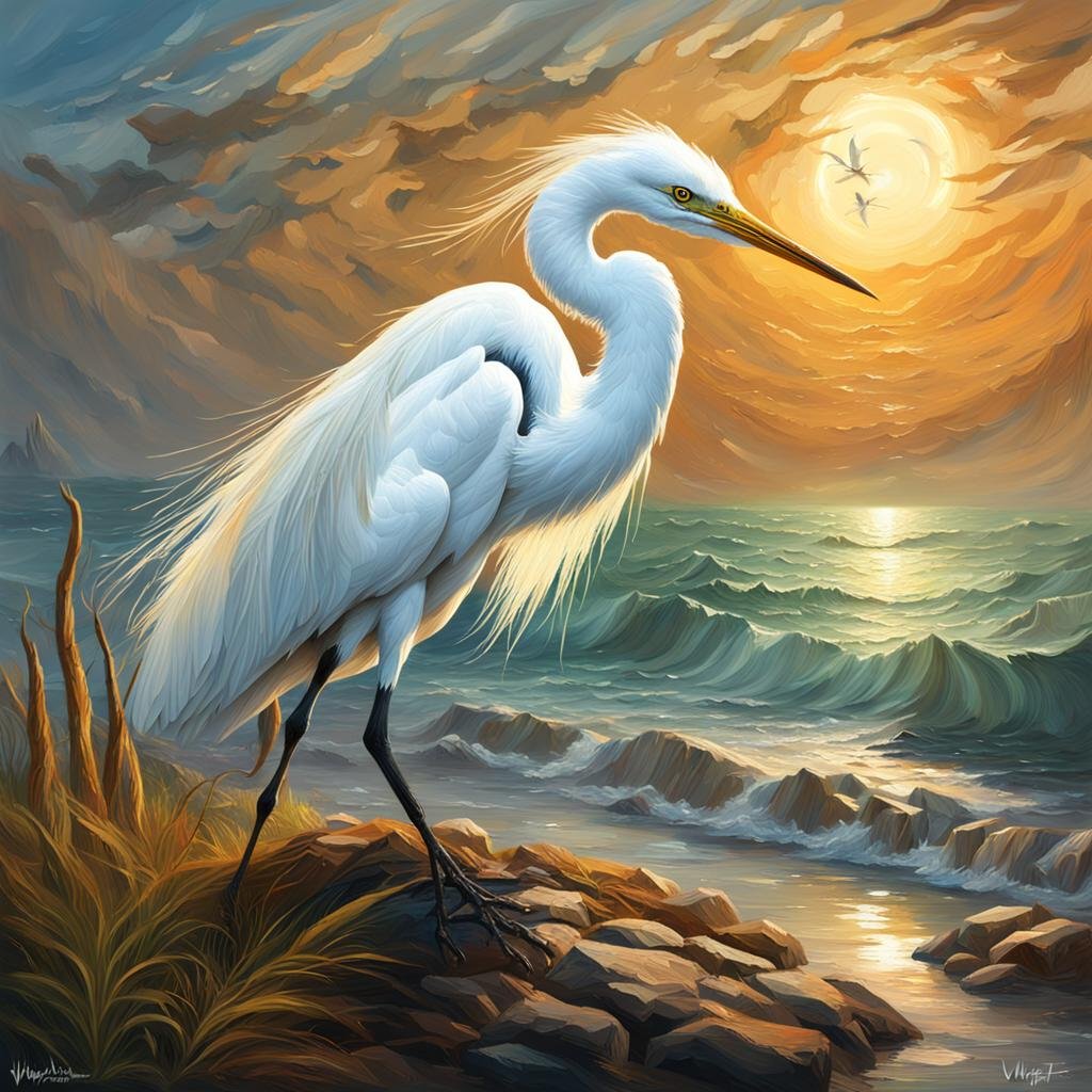 Solve egret shore jigsaw puzzle online with 306 pieces