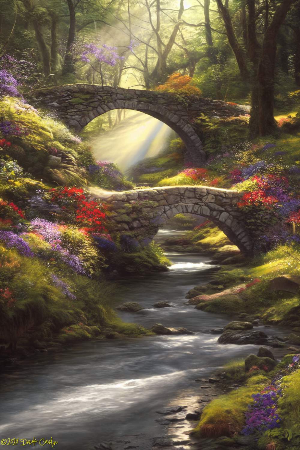 Solve AI Doodle: The Stone Bridges jigsaw puzzle online with 345 pieces