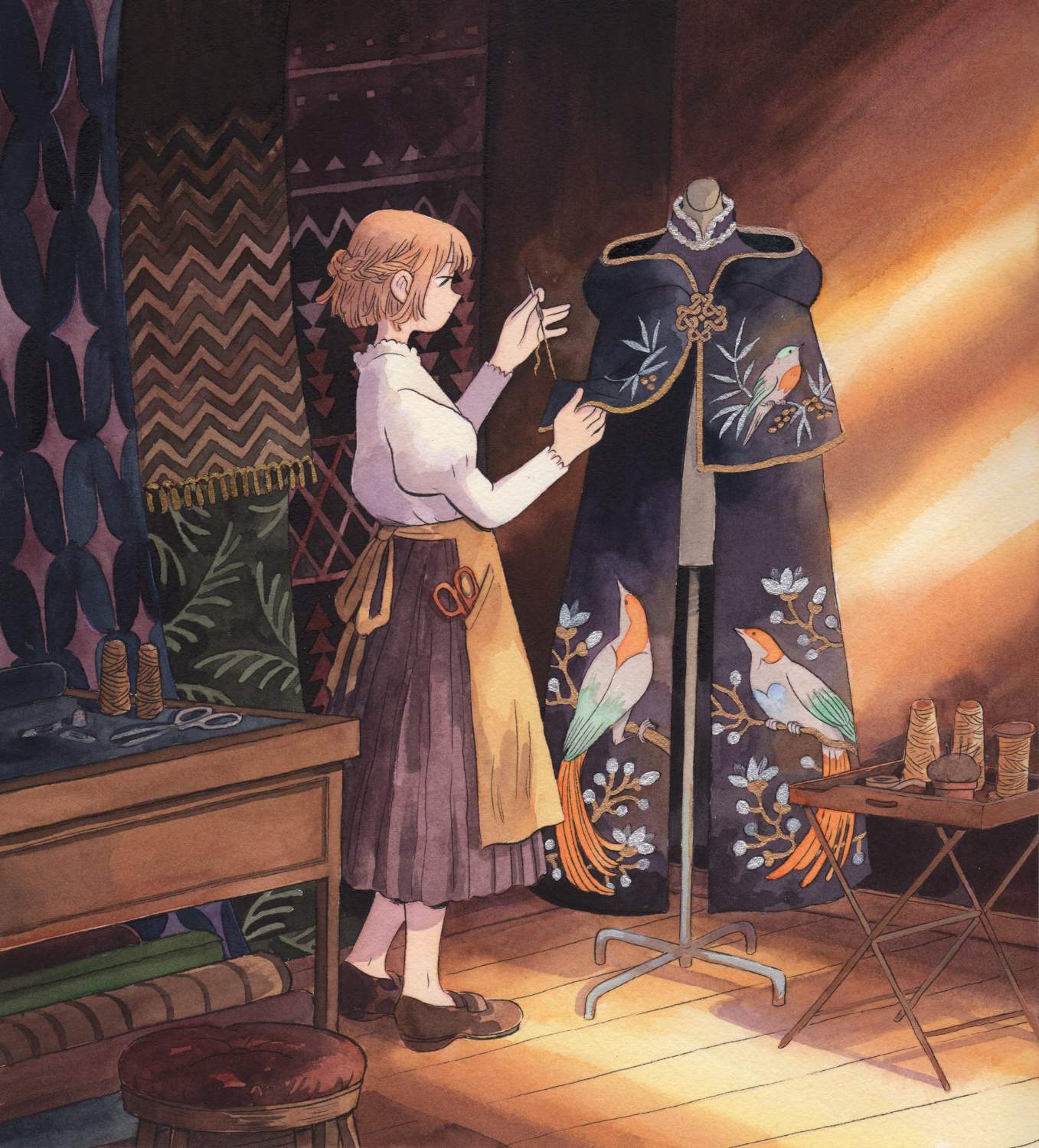 Solve Cloak maker by Heikala jigsaw puzzle online with 399 pieces