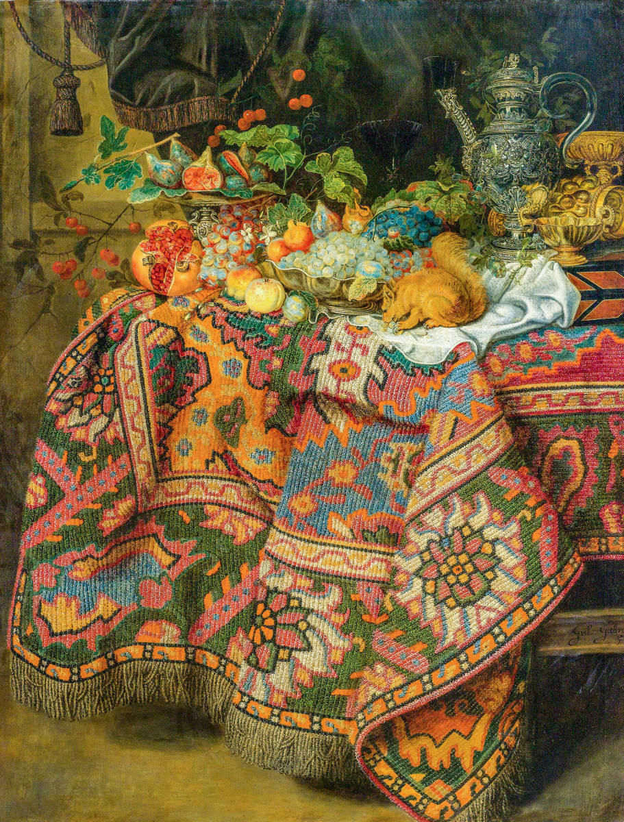 Solve Still Life with Fruit, Gold and Silver Vessels and a Squirrel on ...