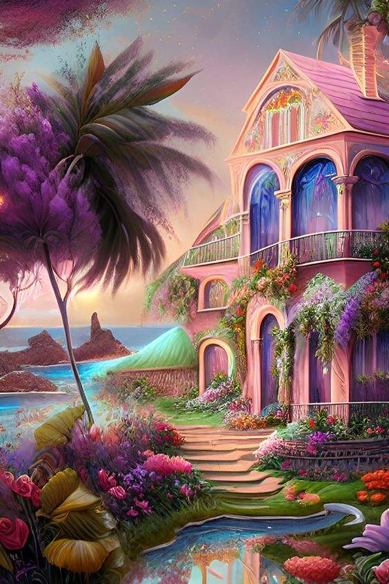 Solve Down at the Villa jigsaw puzzle online with 54 pieces
