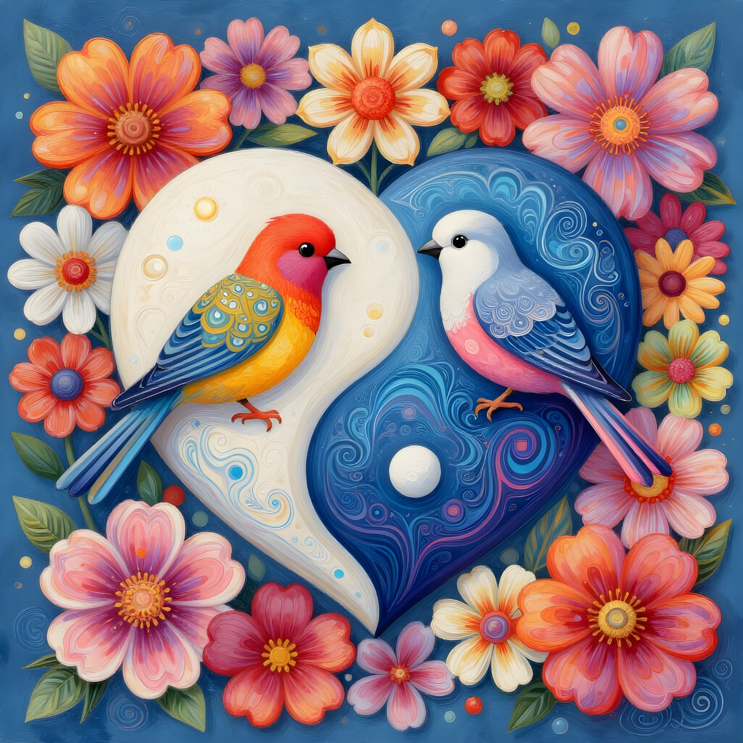 Solve Love Birds jigsaw puzzle online with 81 pieces