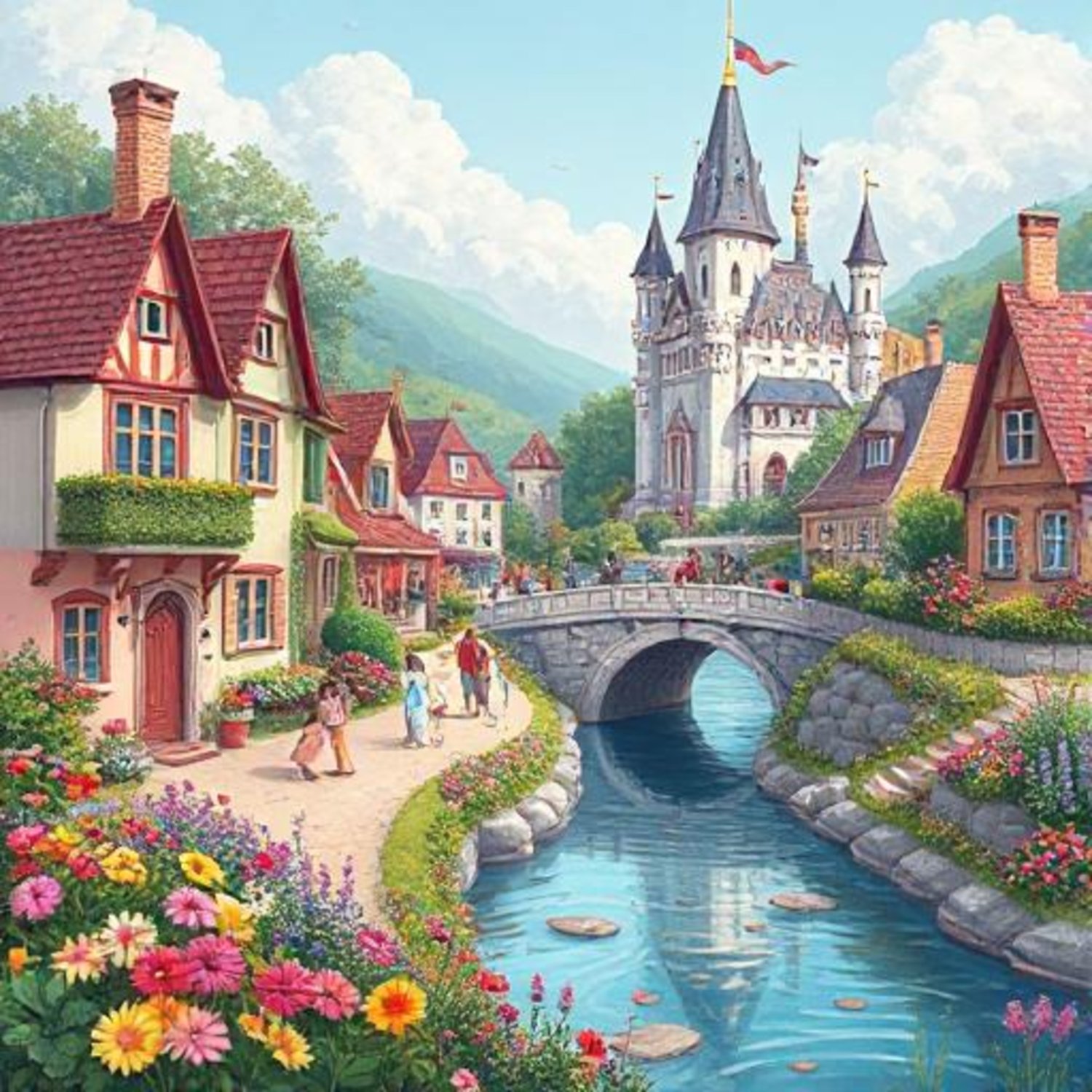 Solve Village jigsaw puzzle online with 256 pieces