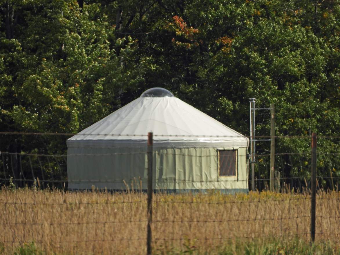 Solve A yurt, complete with skylight and what looks like electricity to ...
